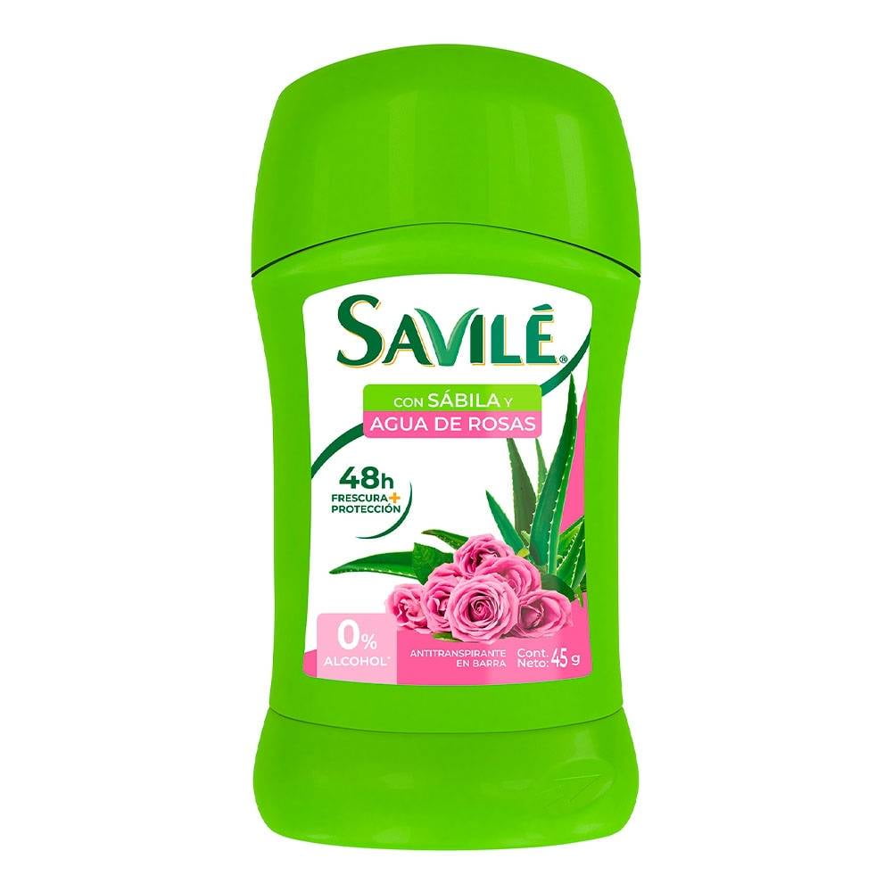 Antitranspirante Savilé sábila y agua de rosas en barra para dama 45 g ...