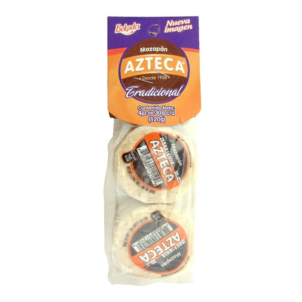 Mazapán Azteca tradicional 4 pzas de 30 g c/u | Walmart en línea