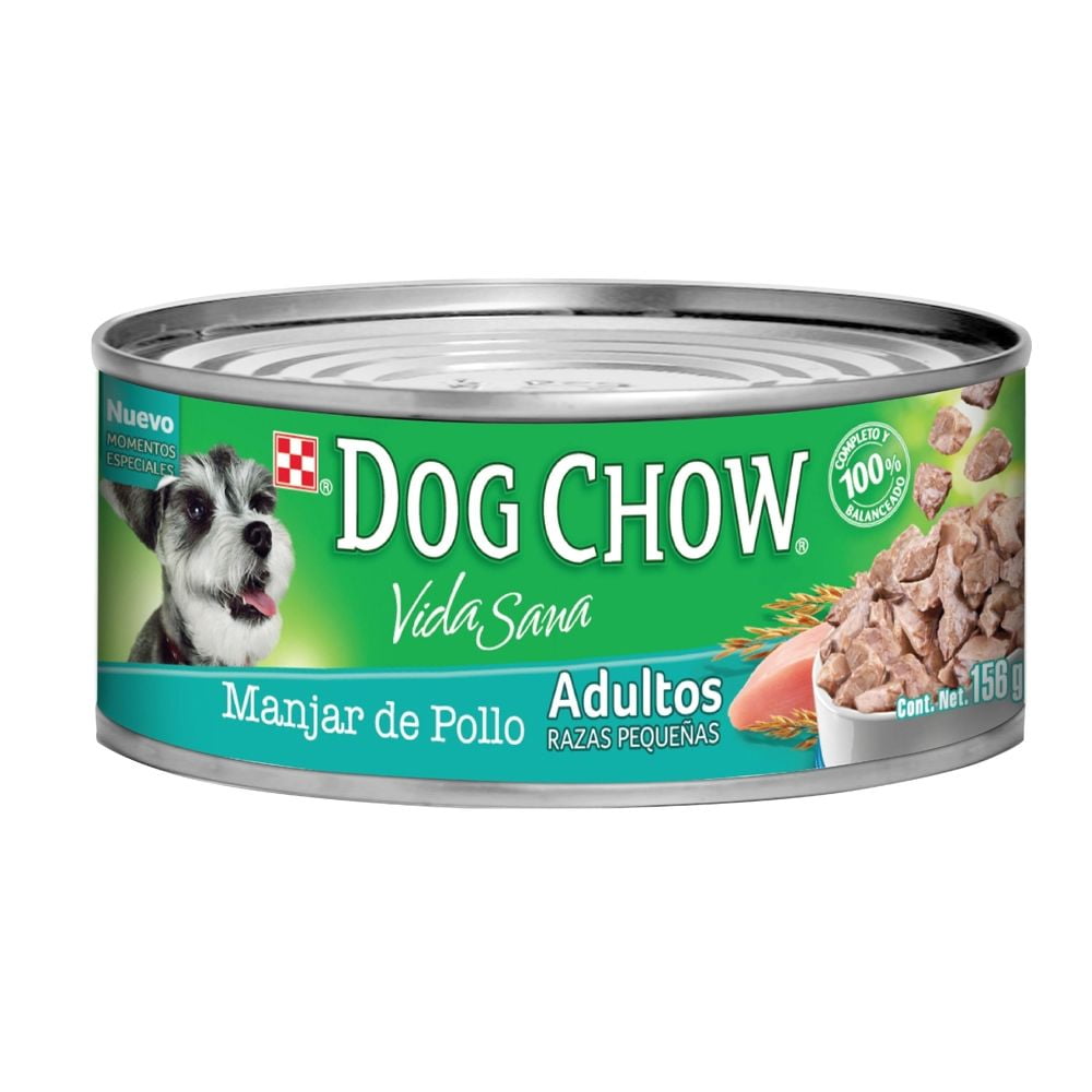 Alimento para perro Dog Chow manjar de pollo adulto raza pequeña lata ...