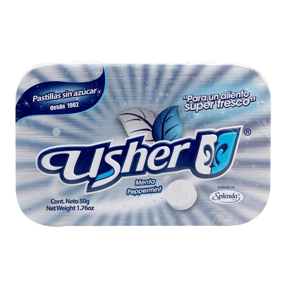Pastillas Usher de menta intensa sin azúcar 50 g | Walmart en línea