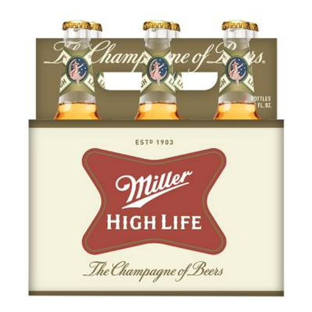 Cerveza clara Miller High Life 6 botellas de 355 ml c/u | Walmart en línea