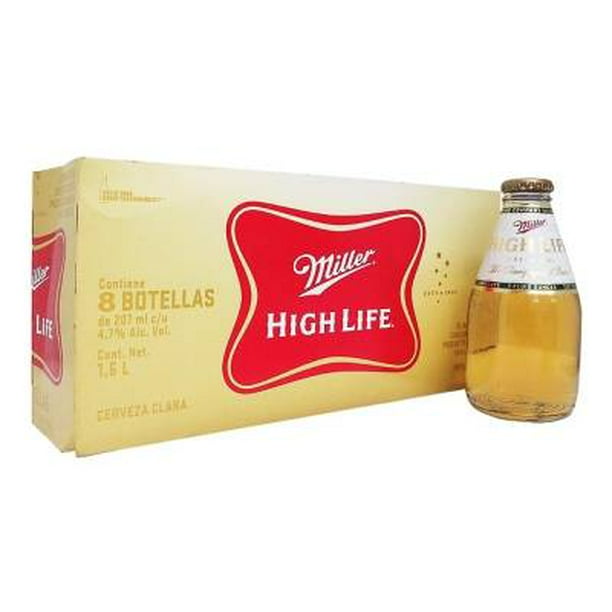 Cerveza clara Miller High Life 8 botellas 207 ml c/u | Walmart en línea