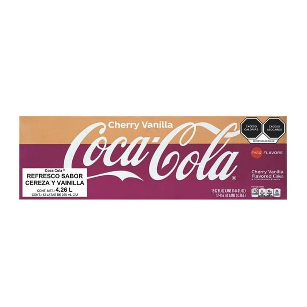 Refresco Coca cola sabor cereza y vainilla 12 latas de 355 ml c/u ...