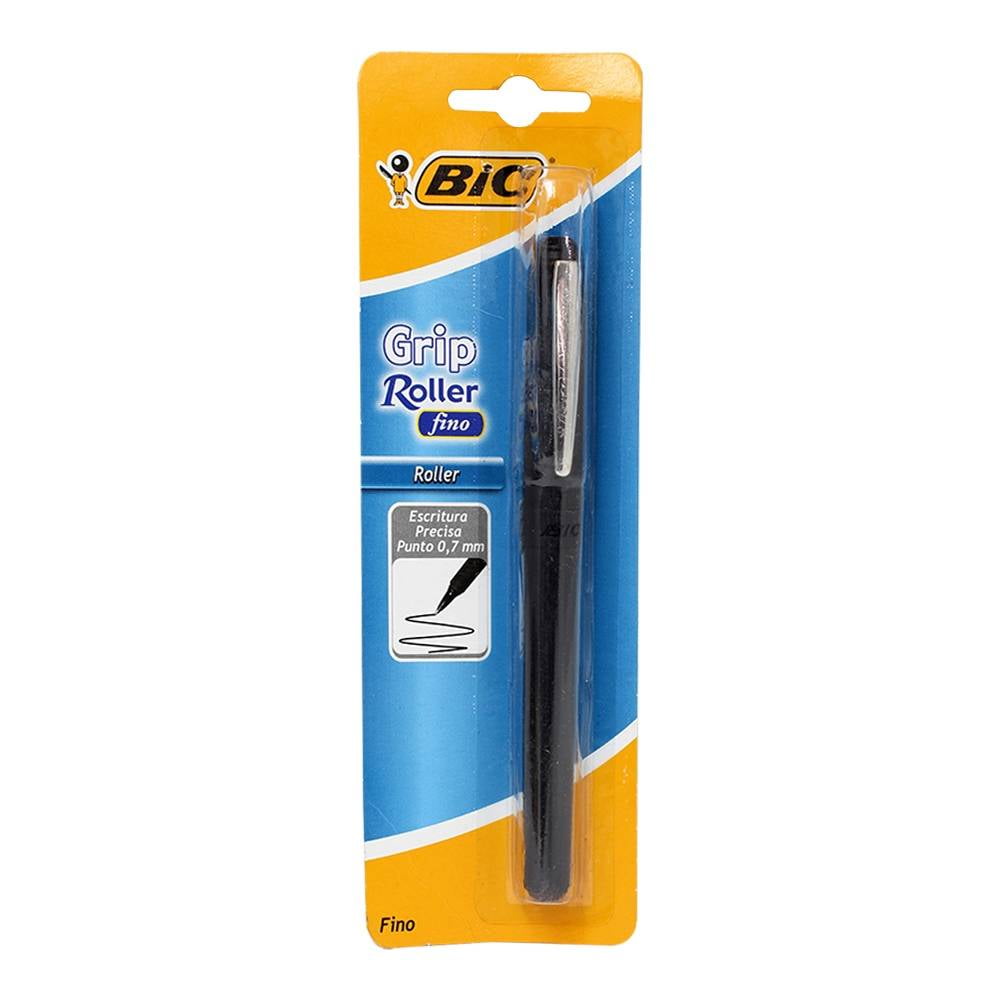 Bolígrafo Bic grip roller fino tinta negra 1 pza | Walmart en línea