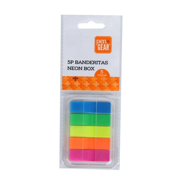 Banderitas Pen & Gear Colores Neon en Caja Transparente | Walmart en línea
