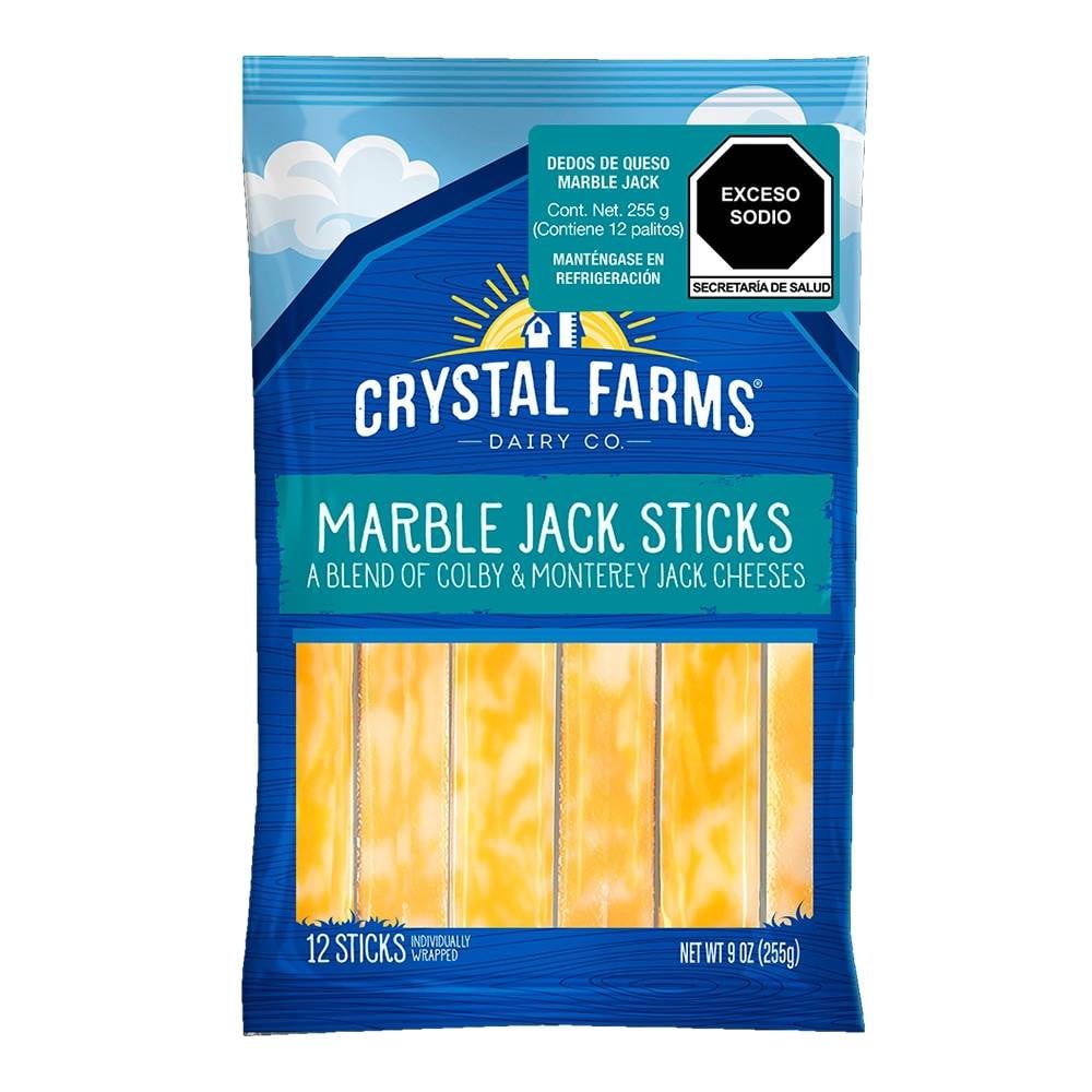 Dedos de queso Crystal Farms Marble Jack 255 g || Bodega Aurrera ...