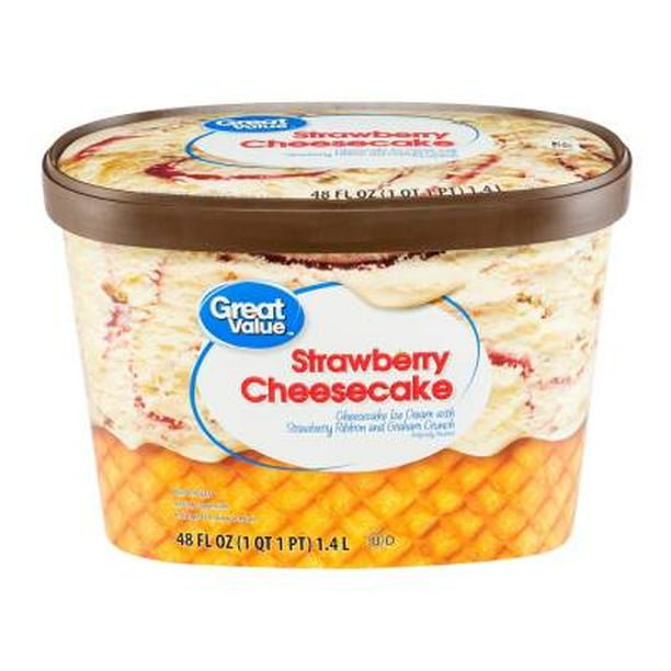 Helado Great Value strawberry cheesecake 1.4 l | Walmart en línea