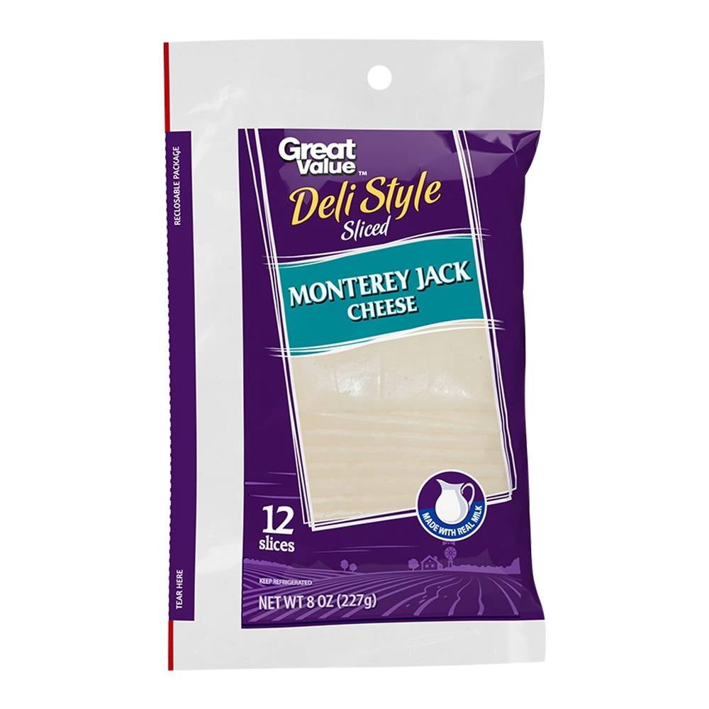 Queso Monterrey Great Value Deli Style jack en rebanadas 227 g ...