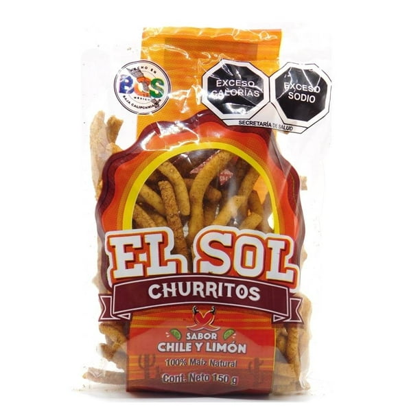 Churritos El Sol sabor chile y limón 150 g | Walmart en línea