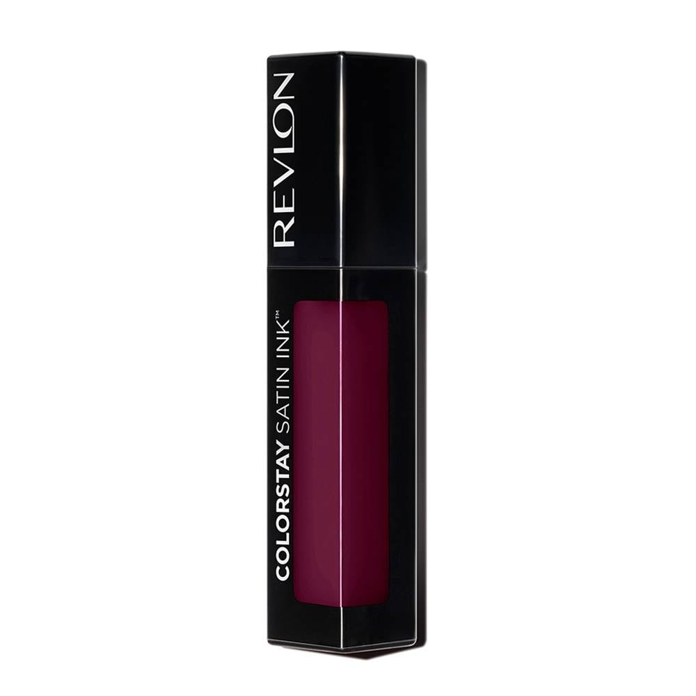 Labial Revlon ColorStay líquido satin ink reigning red 5 ml | Bodega ...