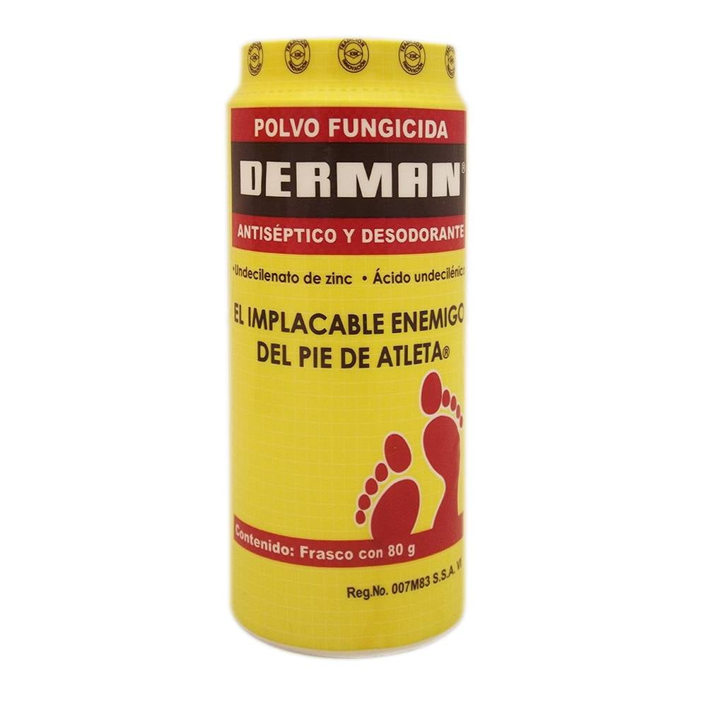 Polvo antimicótico Derman antiséptico y desodorante 80 g | Walmart en línea
