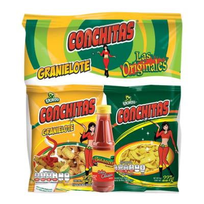 Frituras de maíz Encanto Conchitas de sal y granielote, 2 pzas de 227 g ...
