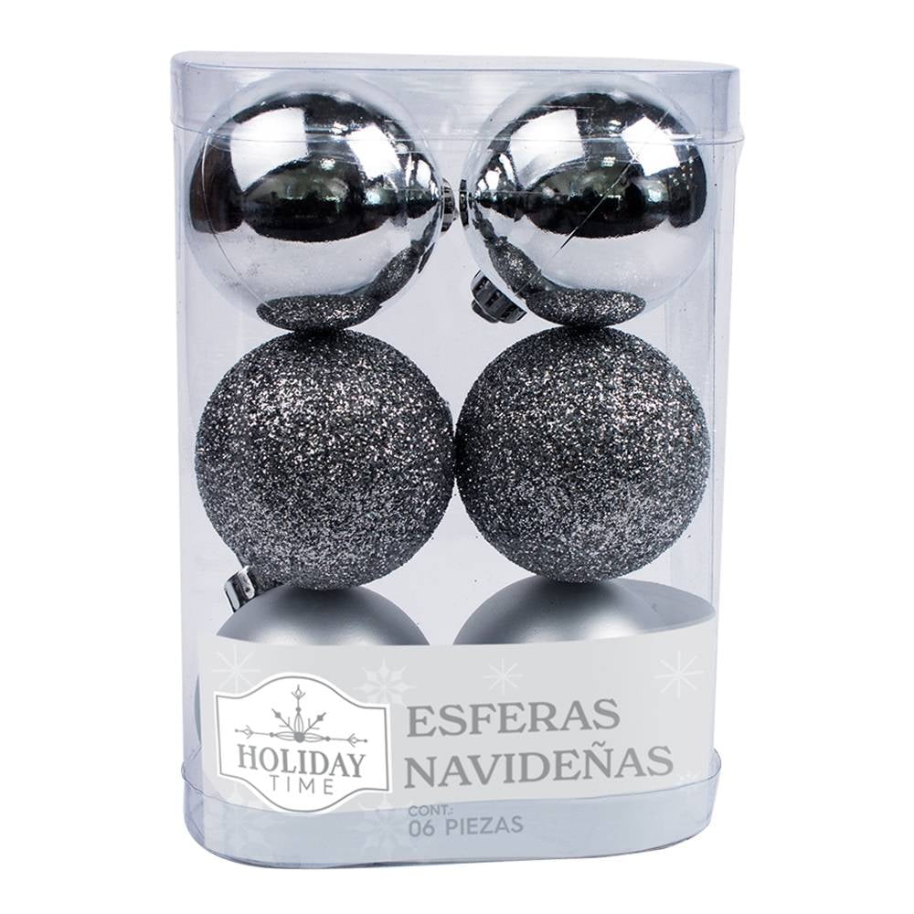 Set de 6 Esferas Janel Plata | Walmart en línea