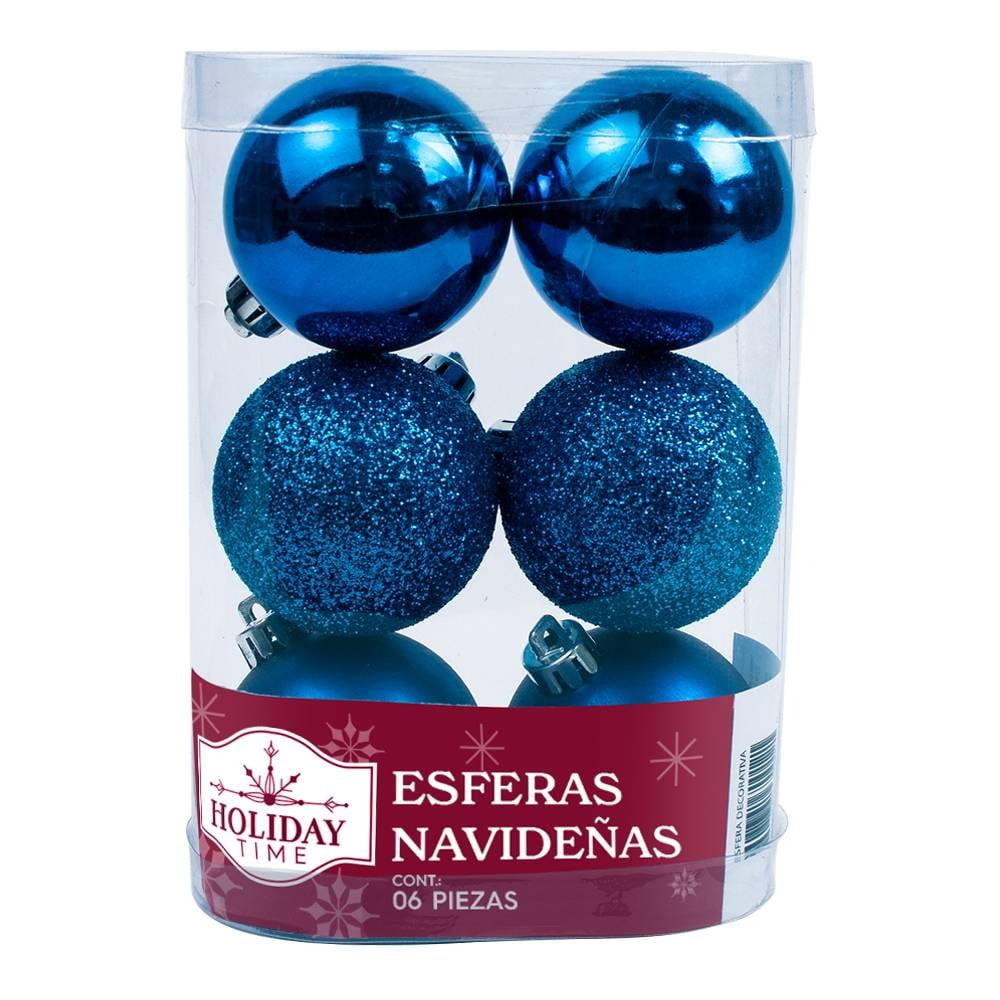 Set de 6 Esferas Janel Azul | Walmart en línea