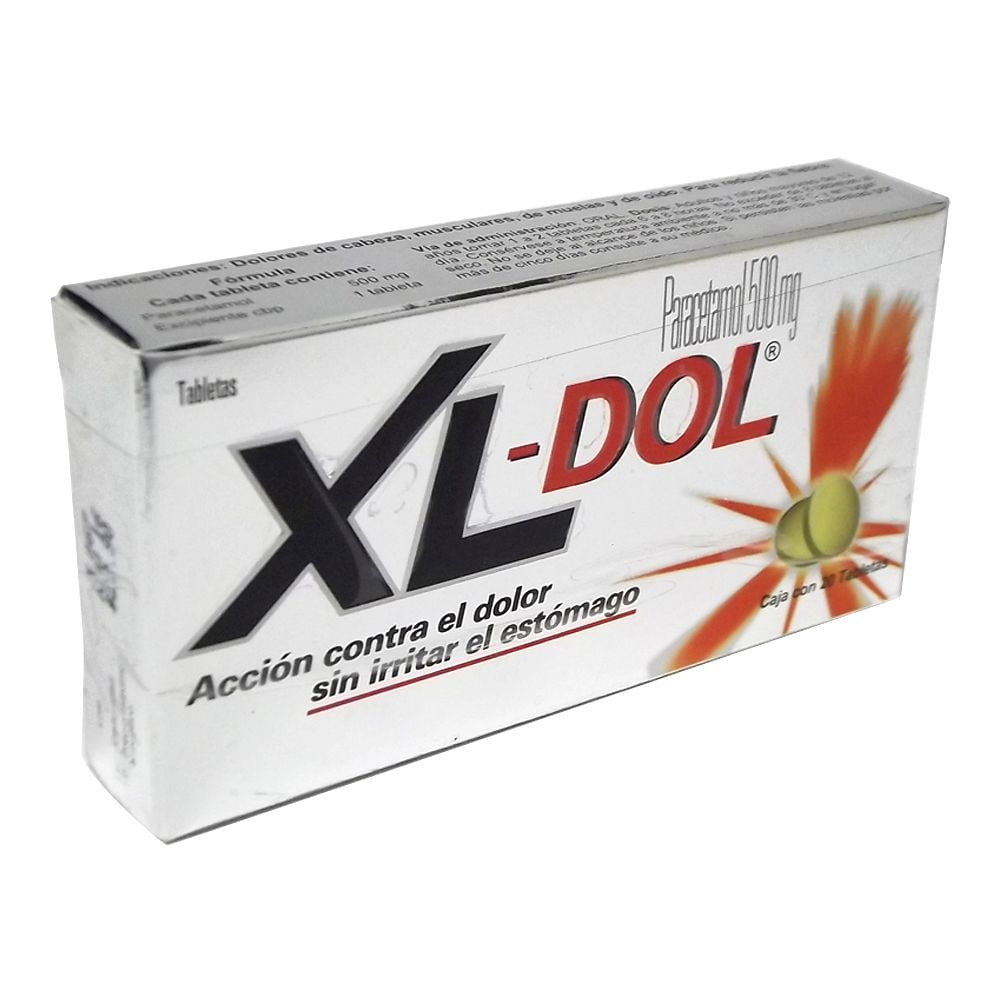 XL Dol 20 tabletas de 500 mg c/u | Walmart en línea