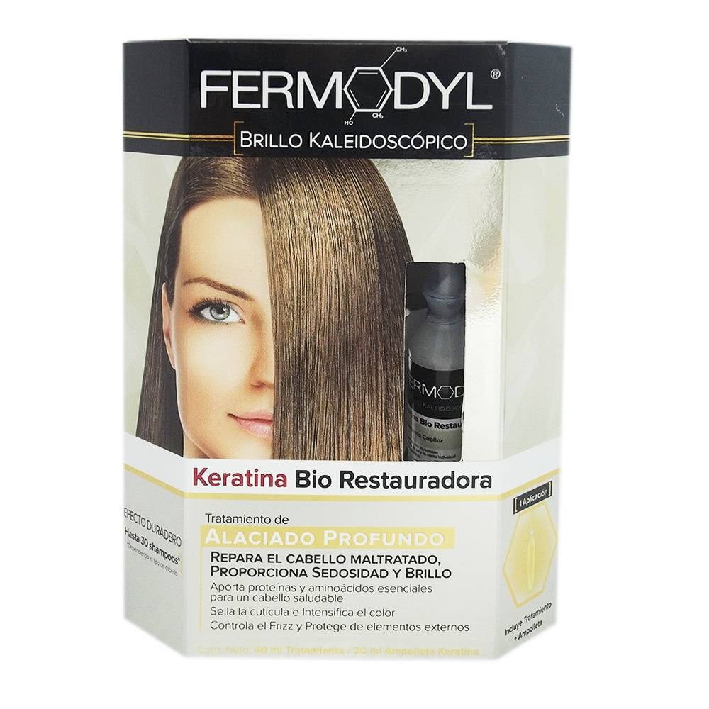 Tratamiento capilar Fermodyl alaciado profundo con keratina 40 ml ...