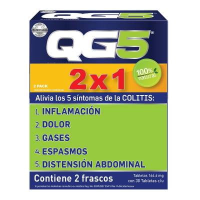 2 pack QG5 166.6 mg 2 frascos con 30 tabletas c/u | Walmart en línea