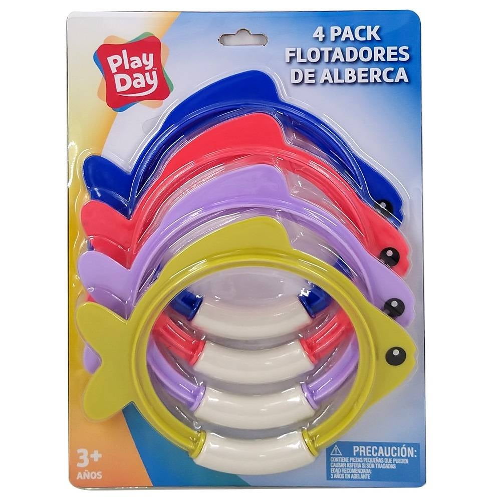 Flotadores de Alberca Play Day Varios Colores 4 Piezas | Walmart en línea