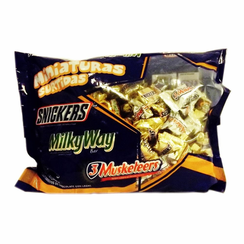 Chocolates Snickers Milky Way y 3 Musketeers miniaturas surtidos 1 kg ...