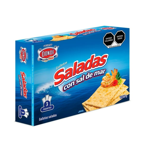 Galletas saladas Dondé con sal de mar 540 g | Walmart en línea