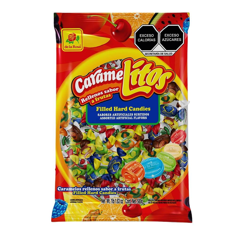 Caramelos rellenos De la Rosa CarameLitos sabor a frutas 500 g | Bodega ...