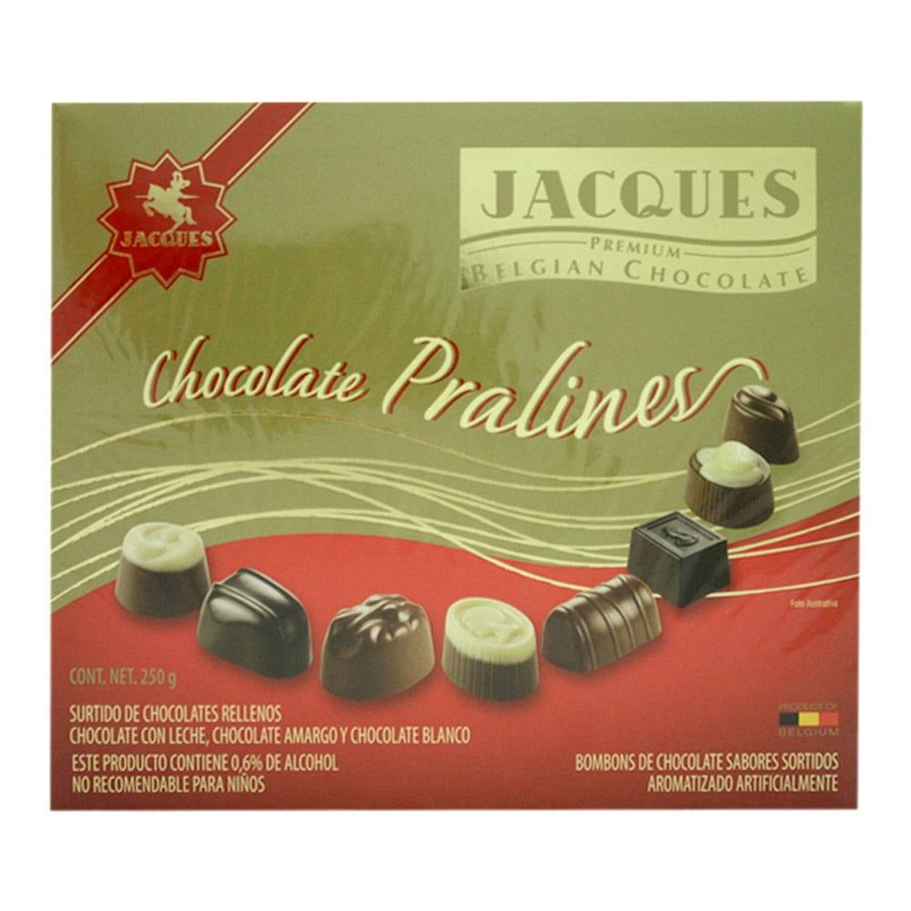 Surtido de chocolates Jacques pralines rellenos con 0.6% de alcohol 250 ...