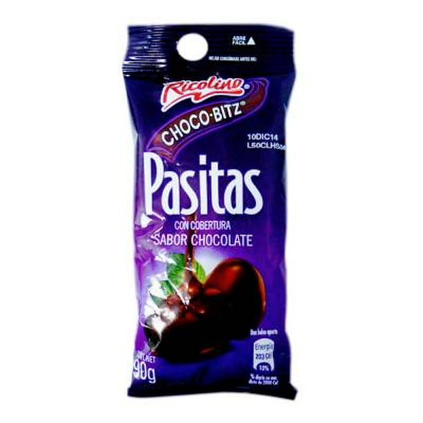 Pasitas Ricolino Choco bitz con cobertura sabor chocolate 90 g ...