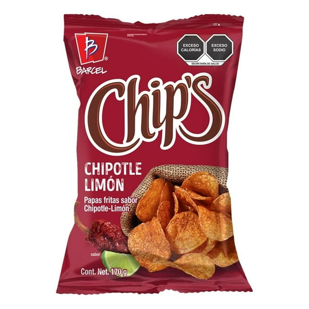 Papas fritas Barcel Chips sabor chipotle limón 170 g | Walmart en línea