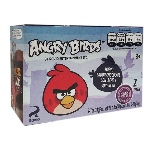Huevo de chocolate Bondy Fiesta Angry Birds sorpresa para niño 2 pzas ...