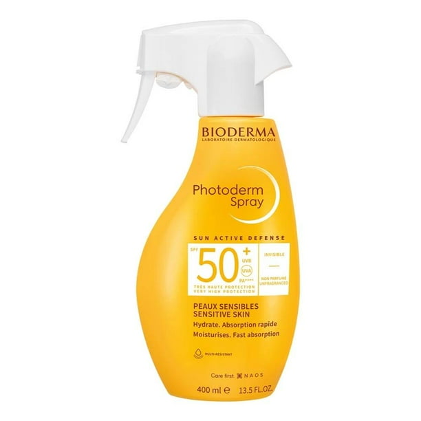 Protector solar Bioderma Photoderm spray FPS 50+ para pieles sensibles ...