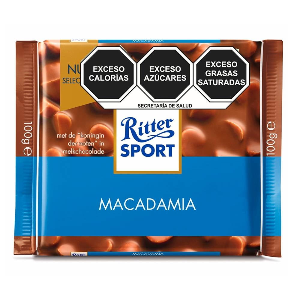 Chocolate Ritter Sport con leche y nuez macadamia 100 g | Walmart en línea