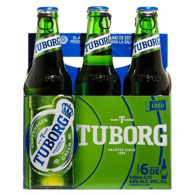 Cerveza Tuborg 6 pack claras con 330 ml c/u | Walmart en línea