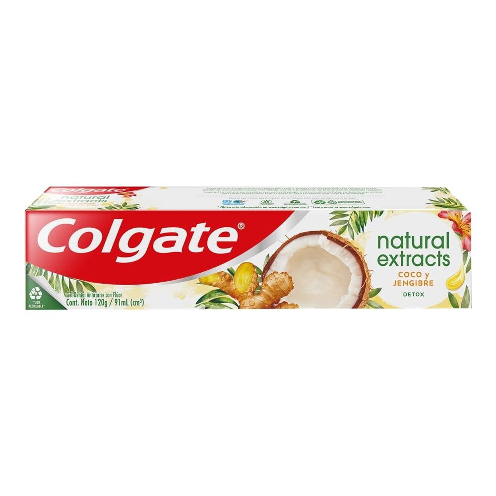 Gel dental Colgate natural extracts detox coco y jengibre 120 g ...