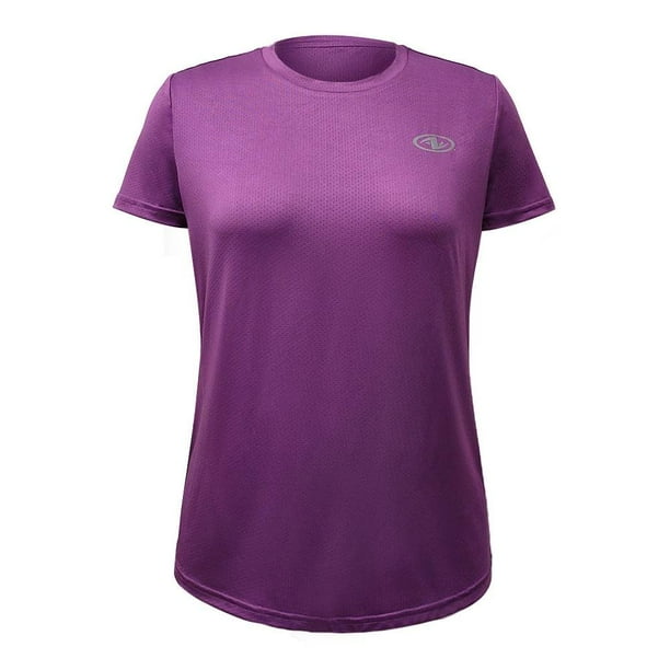 Playera Athletic Works Talla 2EG Deportiva Manga Corta Morada | Walmart ...
