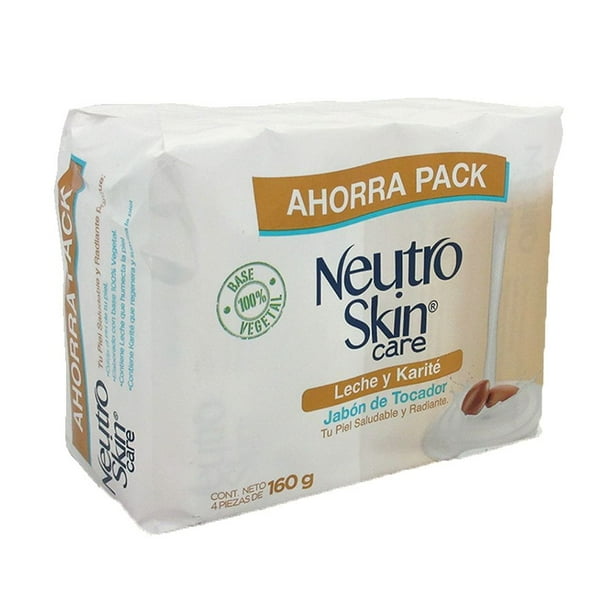 Jabón de tocador Neutro Skin care leche y karité 4 pzas 160 g | Walmart ...