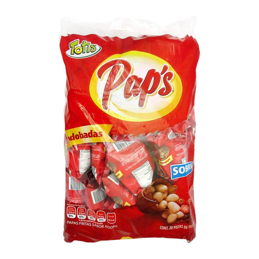 Papas fritas Totis Paps adobadas 20 pzas de 18 g c/u | Walmart en línea