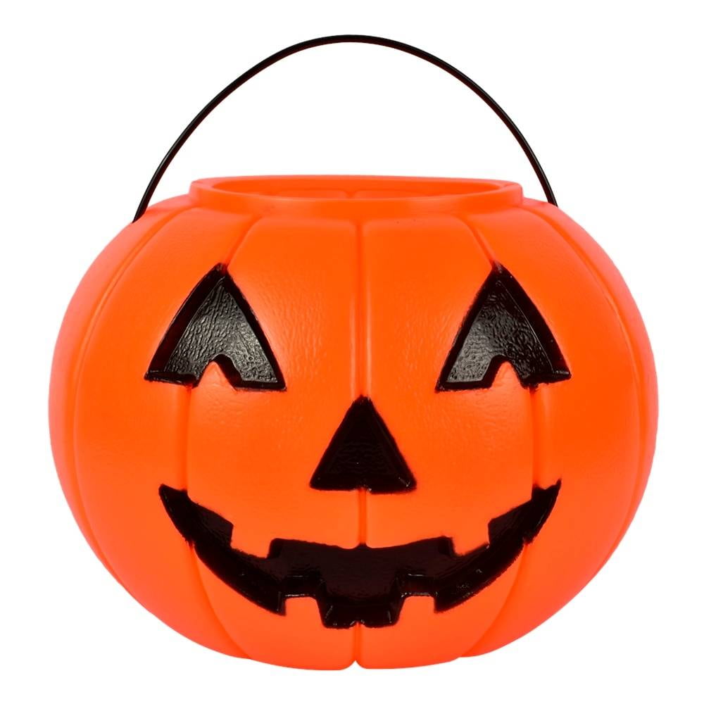 Calabaza de Plástico Halloween Grande Anaranjada con Asa | Walmart en línea