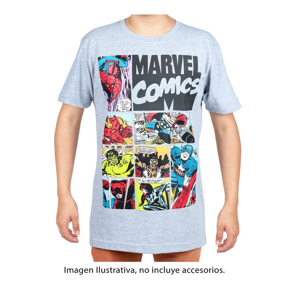 Playera Marvel Talla G Gris Jaspe | Walmart en línea