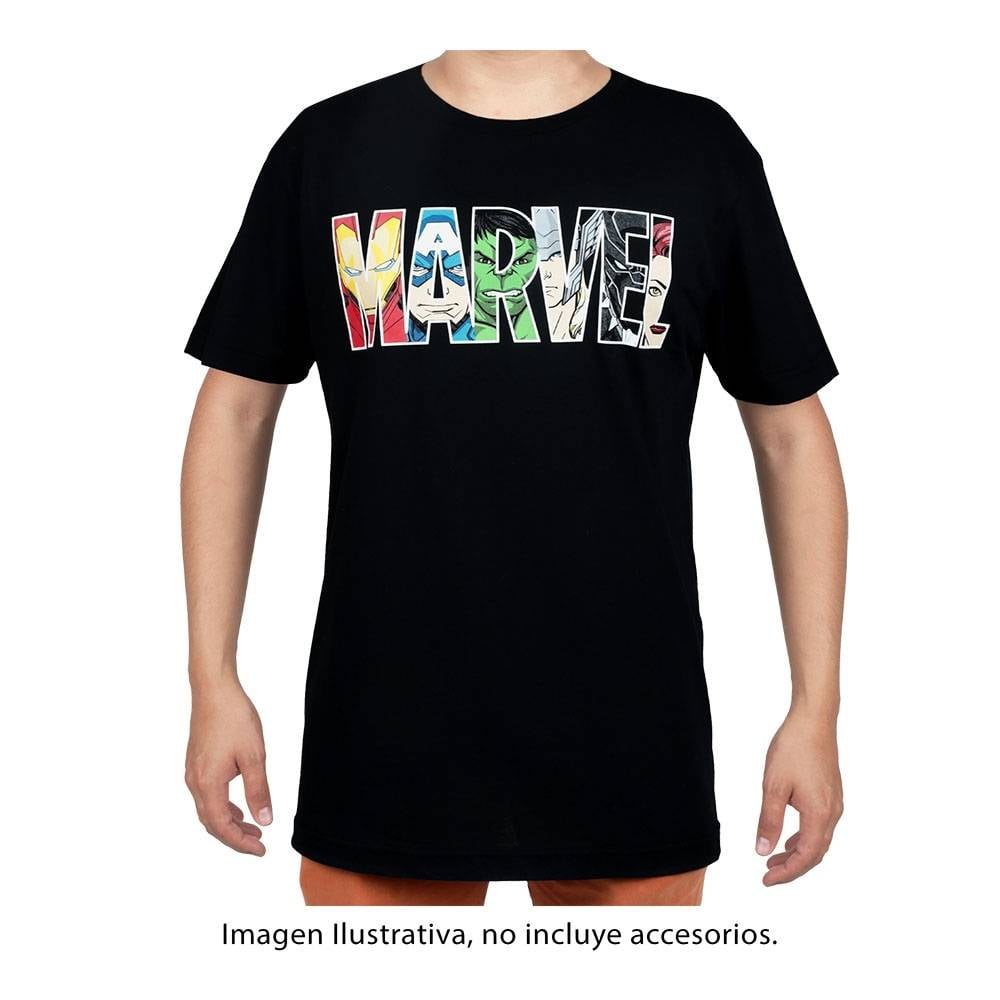 Playera Marvel Talla EG Héroes Negro | Walmart en línea