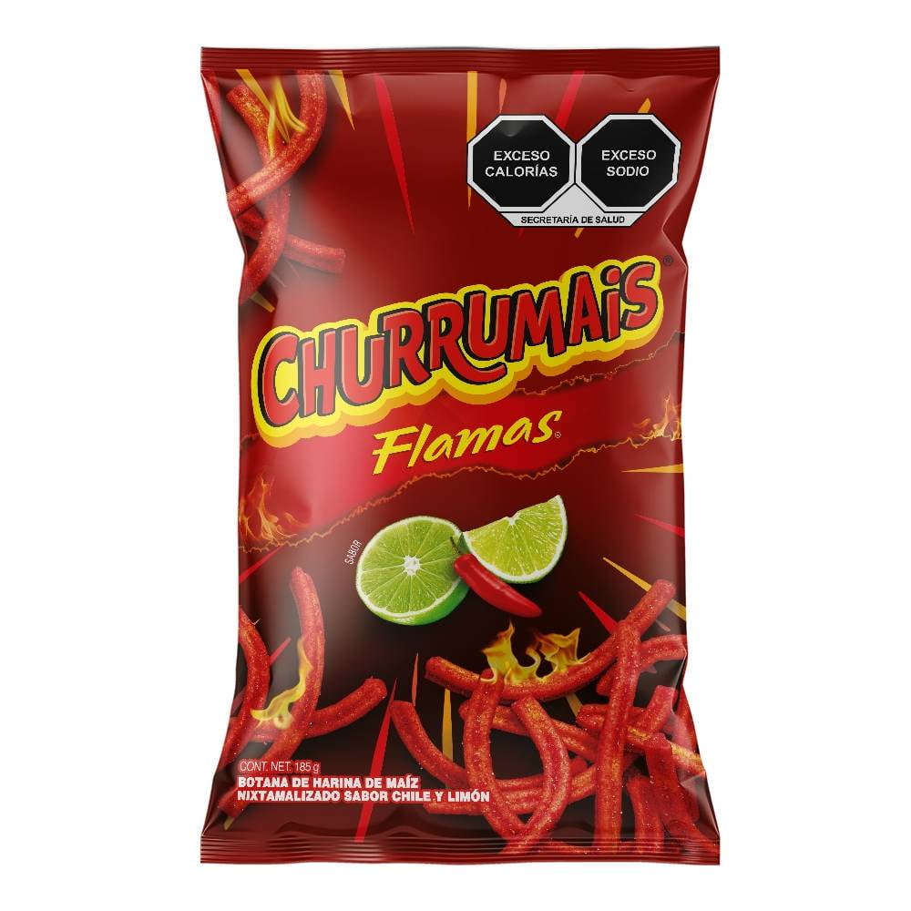 Churrumais Sabritas flamas sabor limón 185 g | Walmart en línea