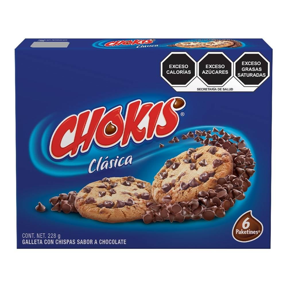 Galletas Chokis clásicas 6 paketines de 38 g c/u | Walmart en línea