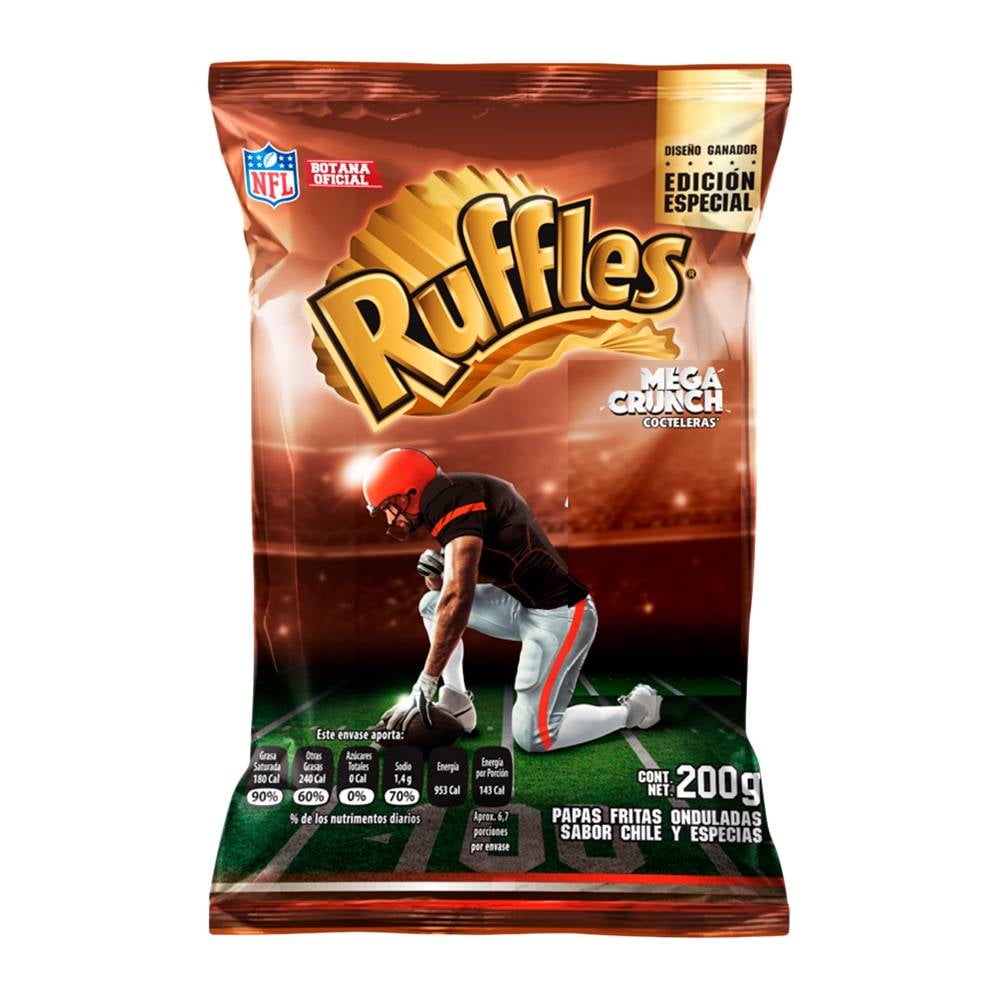 Papas Ruffles mega crunch cocteleras 200 g | Walmart en línea