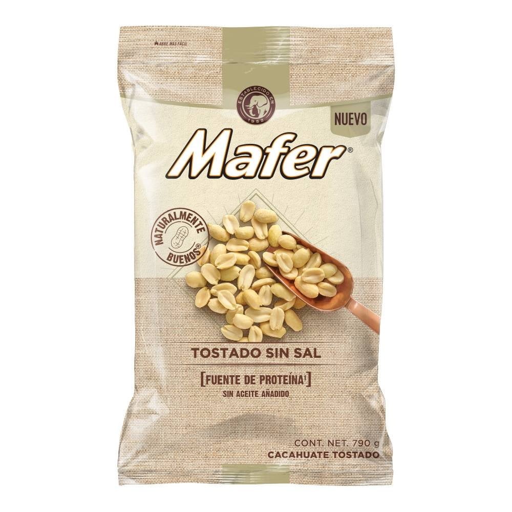 Cacahuates Mafer tostado sin sal 790 g | Walmart en línea