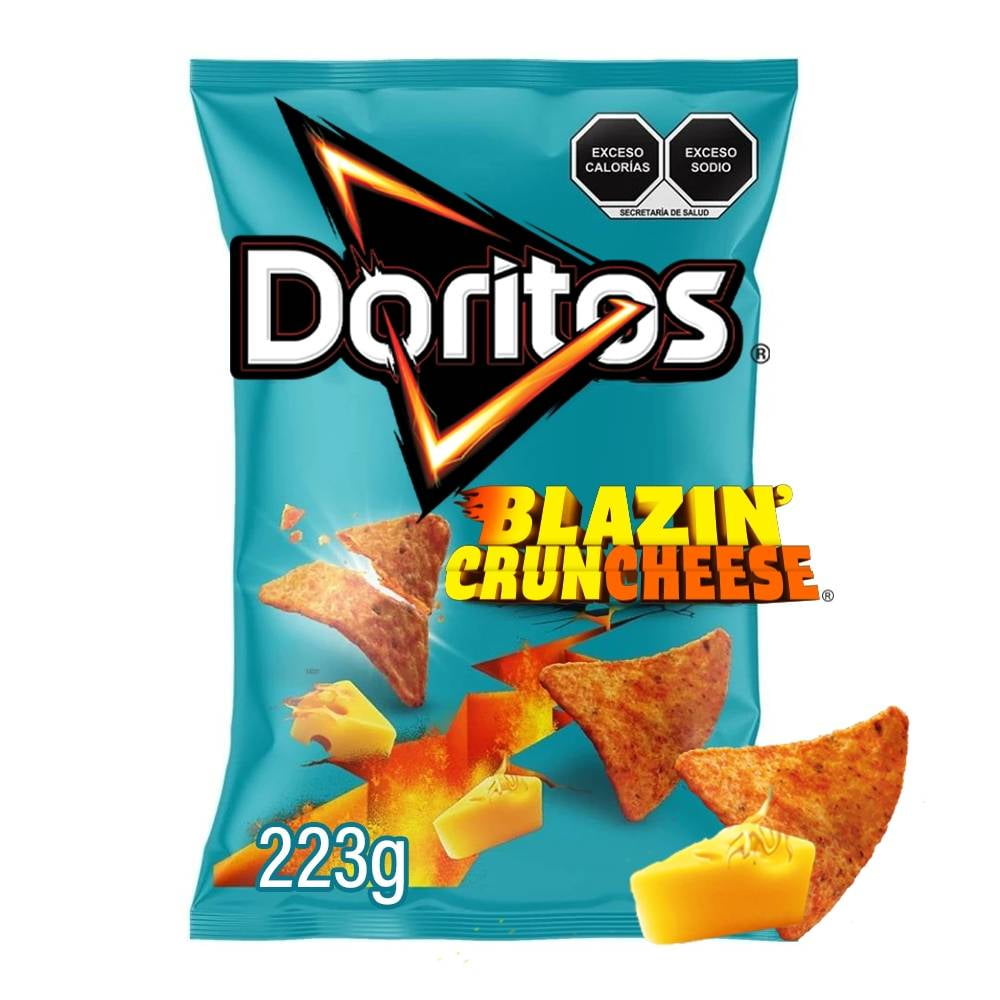 Botana Doritos Blazin Cruncheese sabor queso picante 223 g | Walmart en ...