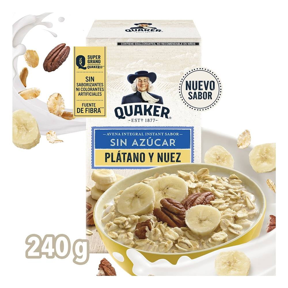 Avena integral Quaker instant sabor plátano 240 g || Bodega Aurrera ...