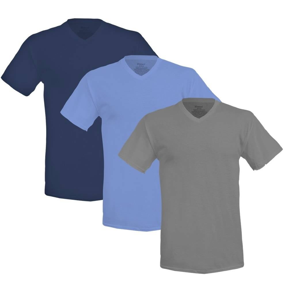 Playera Hanes Red Label Talla G Cuello V Multicolor 3 Piezas | Walmart ...