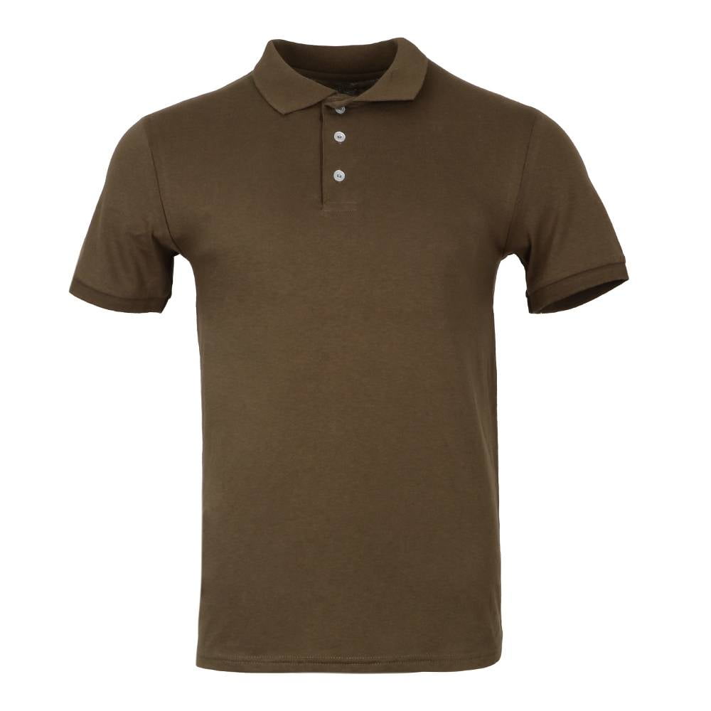 Playera Polo George Talla EG Manga Corta Lisa Cuello de 3 Botones Café ...