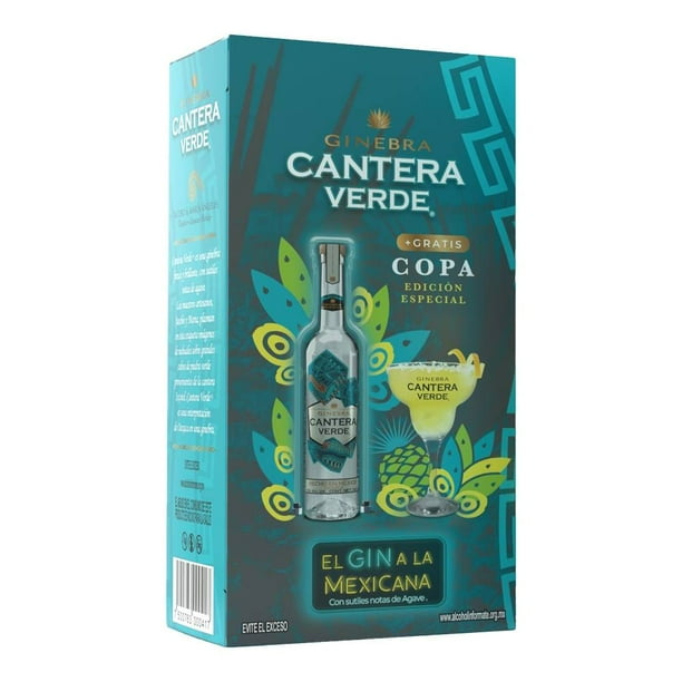 Ginebra Cantera Verde 750 ml + 1 Copa | Walmart en línea