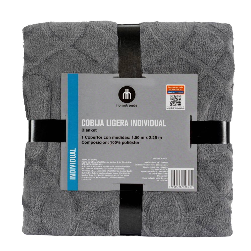 Cobija Ligera Hometrends Gris Individual | Walmart en línea
