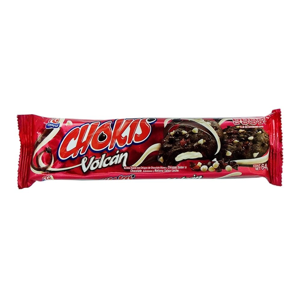 Galletas Chokis Volcán con chispas de chocolate arándanos y relleno 64 ...